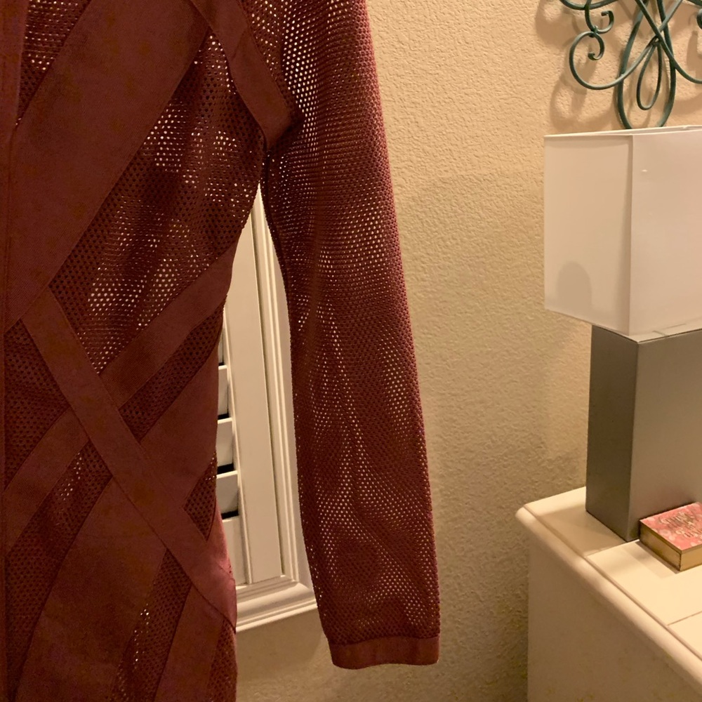 Sexy Form Fitting See Through Material Dress - Gem